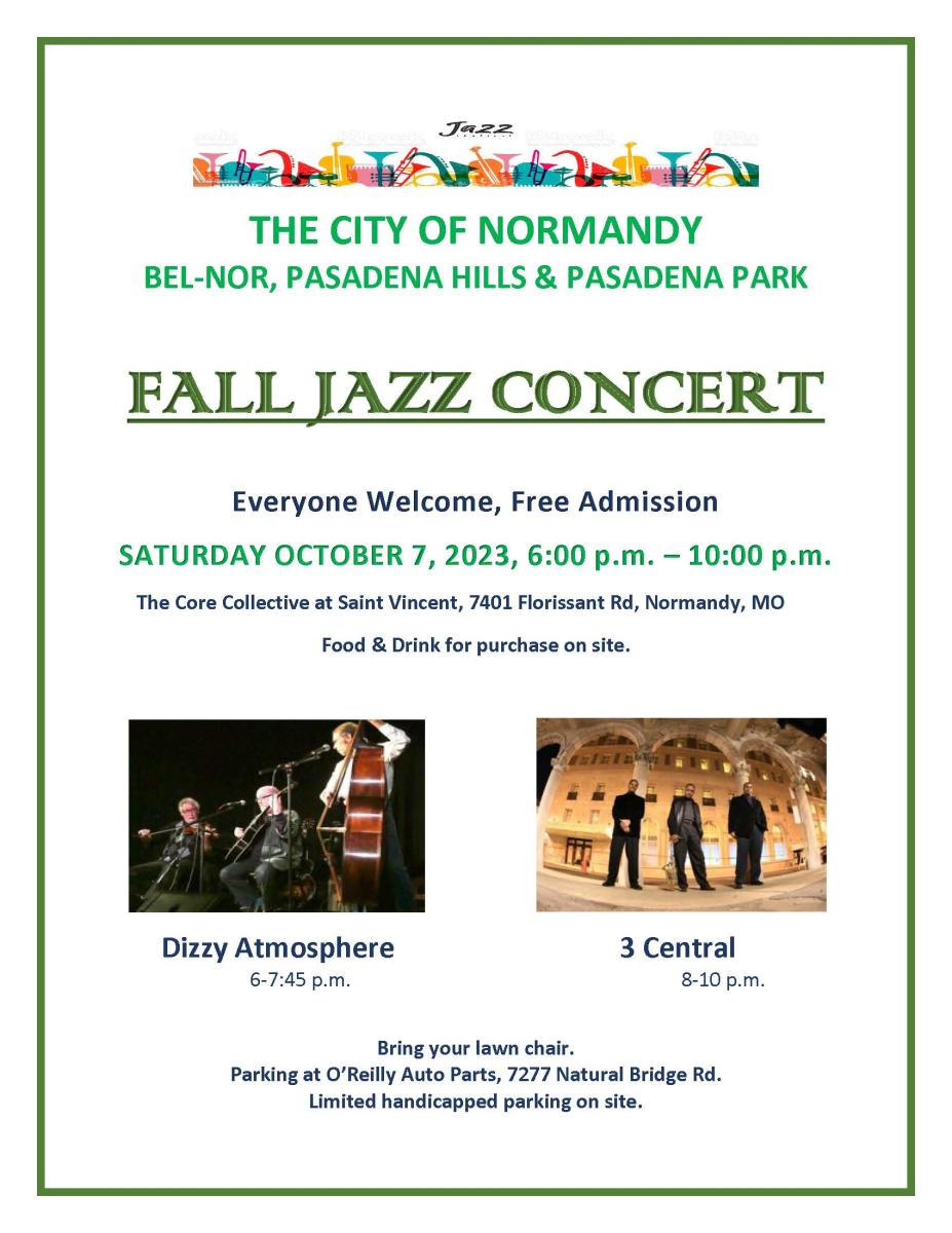 Fall Jazz Concert October 7, 2023 from 6 p.m. to 10 p.m. | Normandy, MO